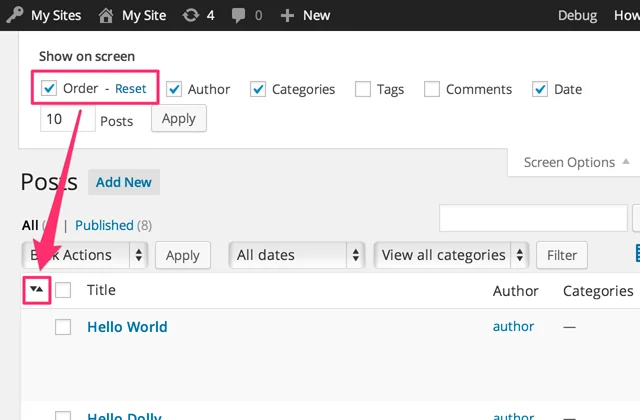 Wordpress 文章、页面、分类、自定义分类法项目拖拽排序插件 Anything Order Wordpress智库